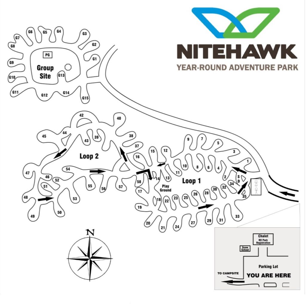 Location & Maps - Nitehawk Year-Round Adventure Park